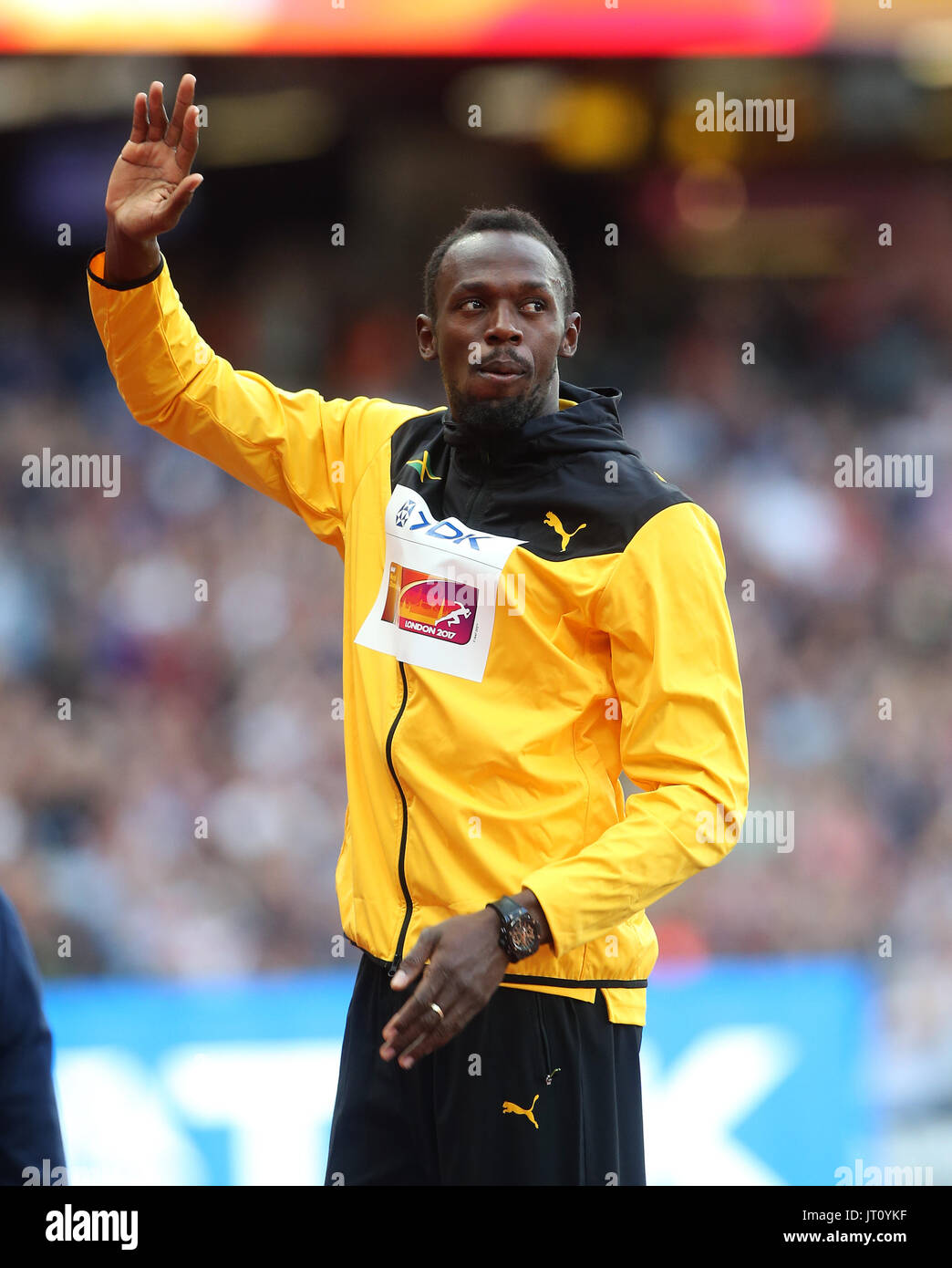 Medal ceremony usain bolt hi-res stock photography and images - Alamy