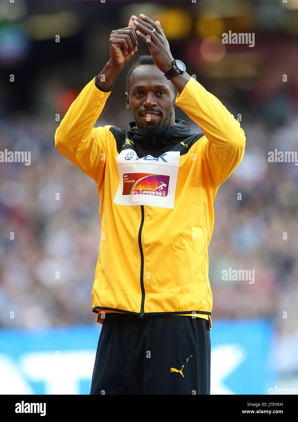 Usain Bolt 100 Metres Medal Ceremony World Athletics Championships 2017 ...