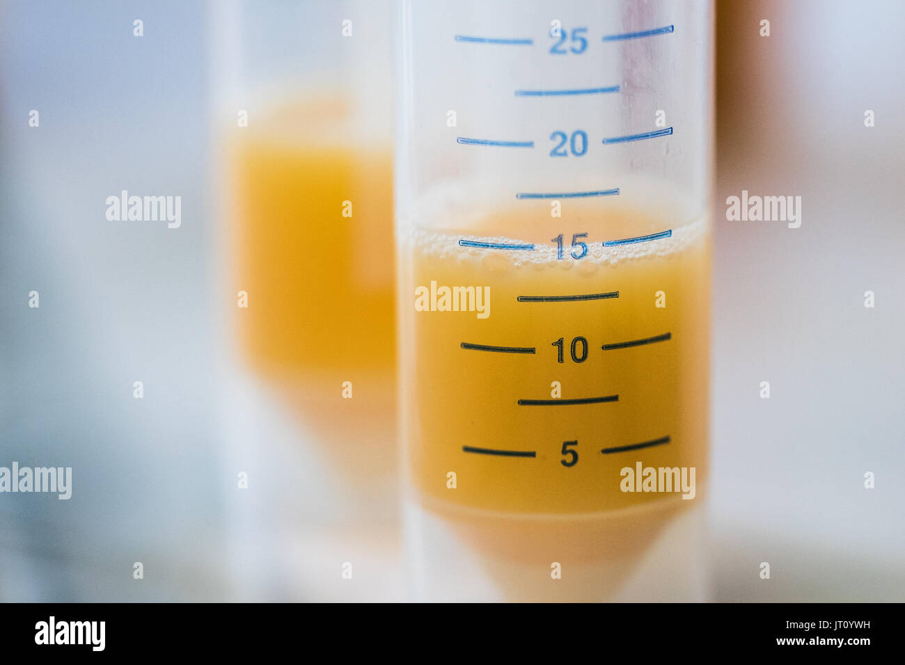 Krefeld, Germany. 7th Aug, 2017. Test tubes filled with egg are ...