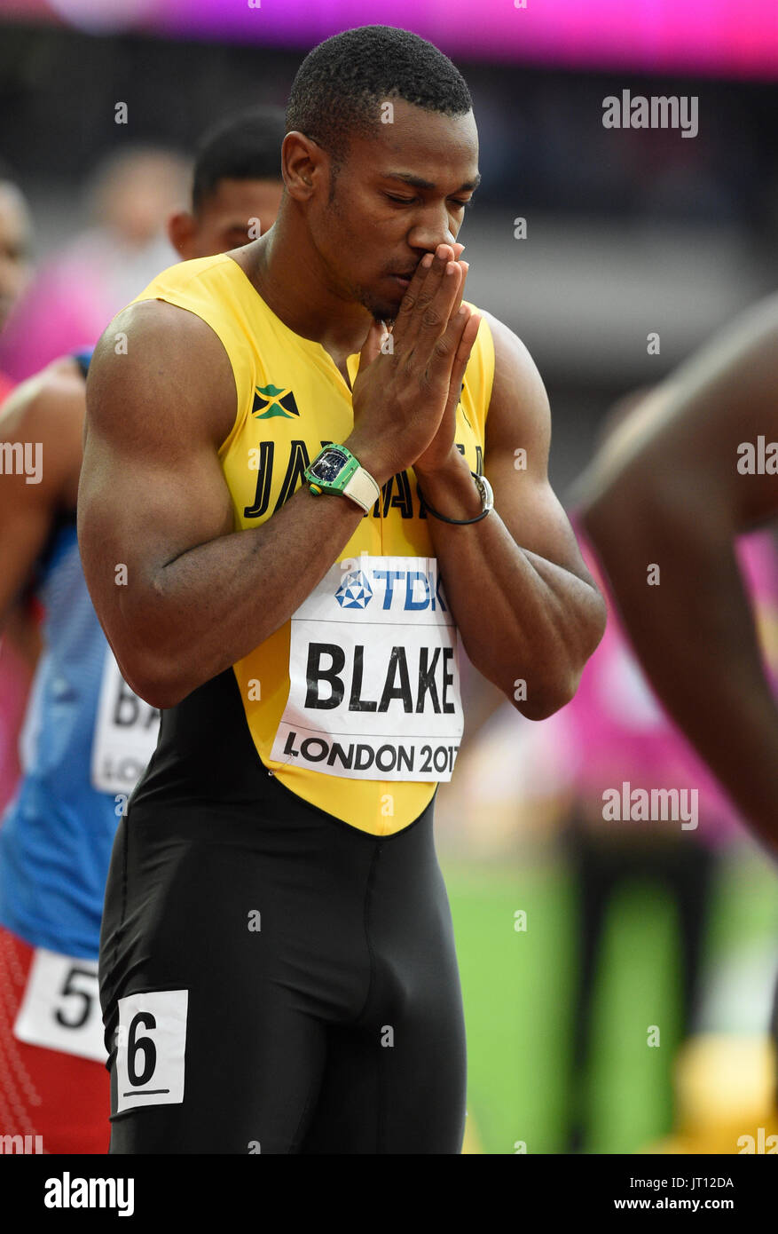 London, UK. 07th Aug, 2017. Jamaica's Yohan Blake during the ...