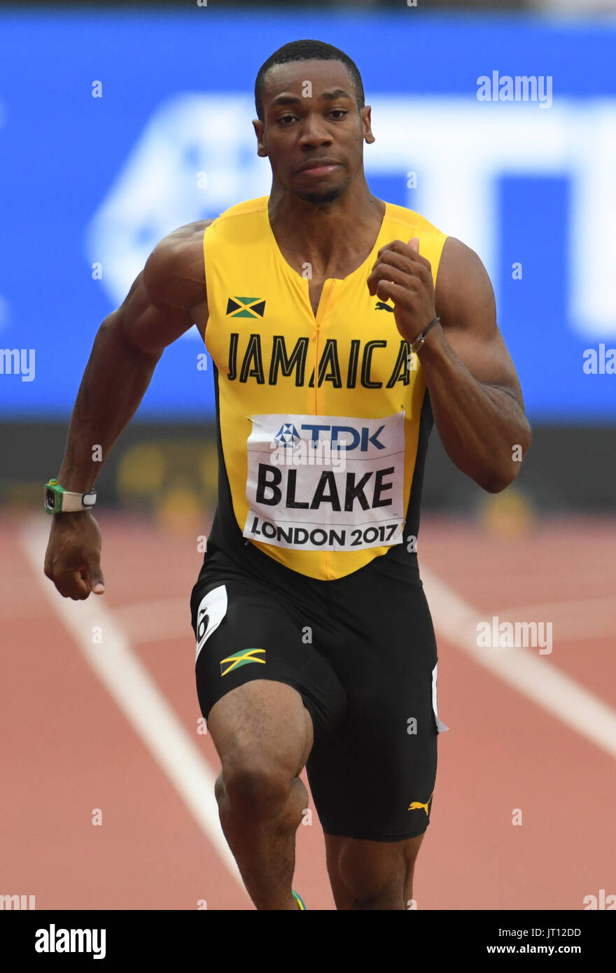 London, UK. 07th Aug, 2017. Jamaica's Yohan Blake in action during the ...