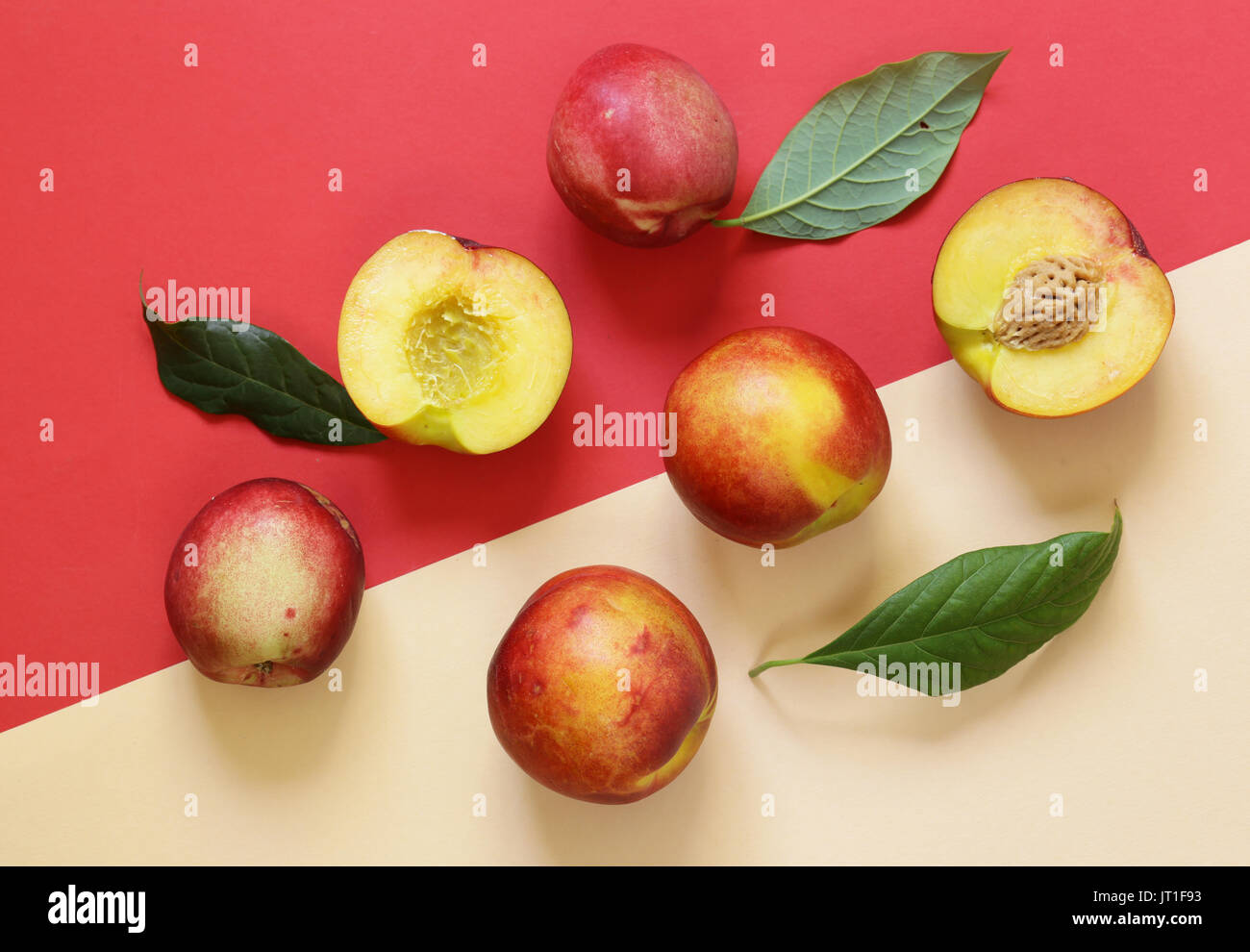 Organic fruits, ripe sweet red peaches Stock Photo - Alamy