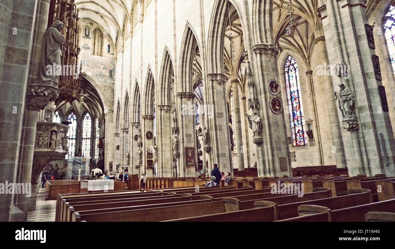 Interior of Ulm Minster or Ulmer Münster in Ulm, Germany Stock Photo ...