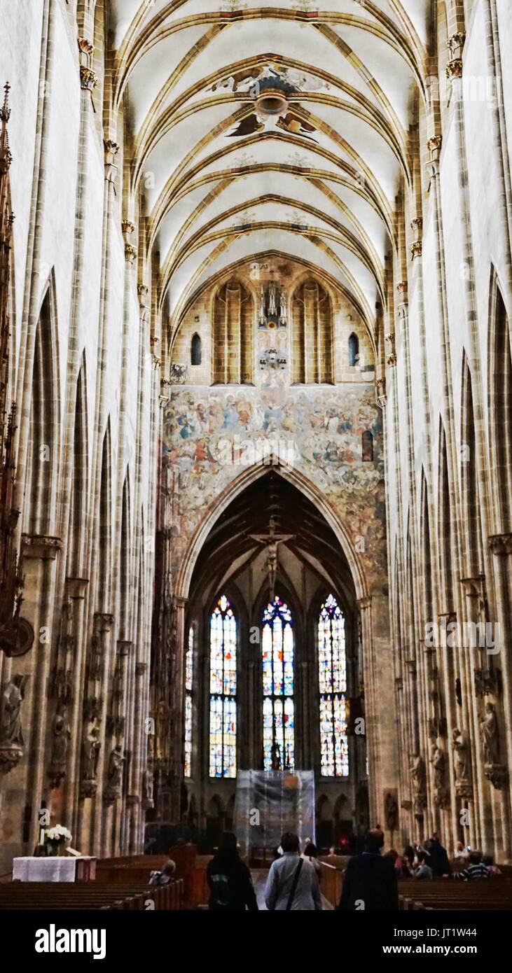 Interior of Ulm Minster or Ulmer Münster in Ulm, Germany Stock Photo ...