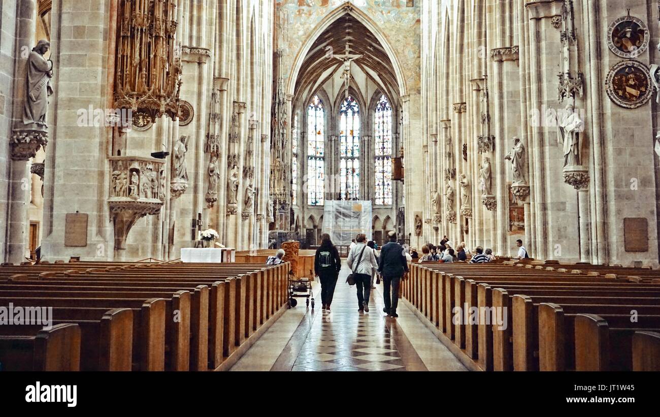 Interior of Ulm Minster or Ulmer Münster in Ulm, Germany Stock Photo ...