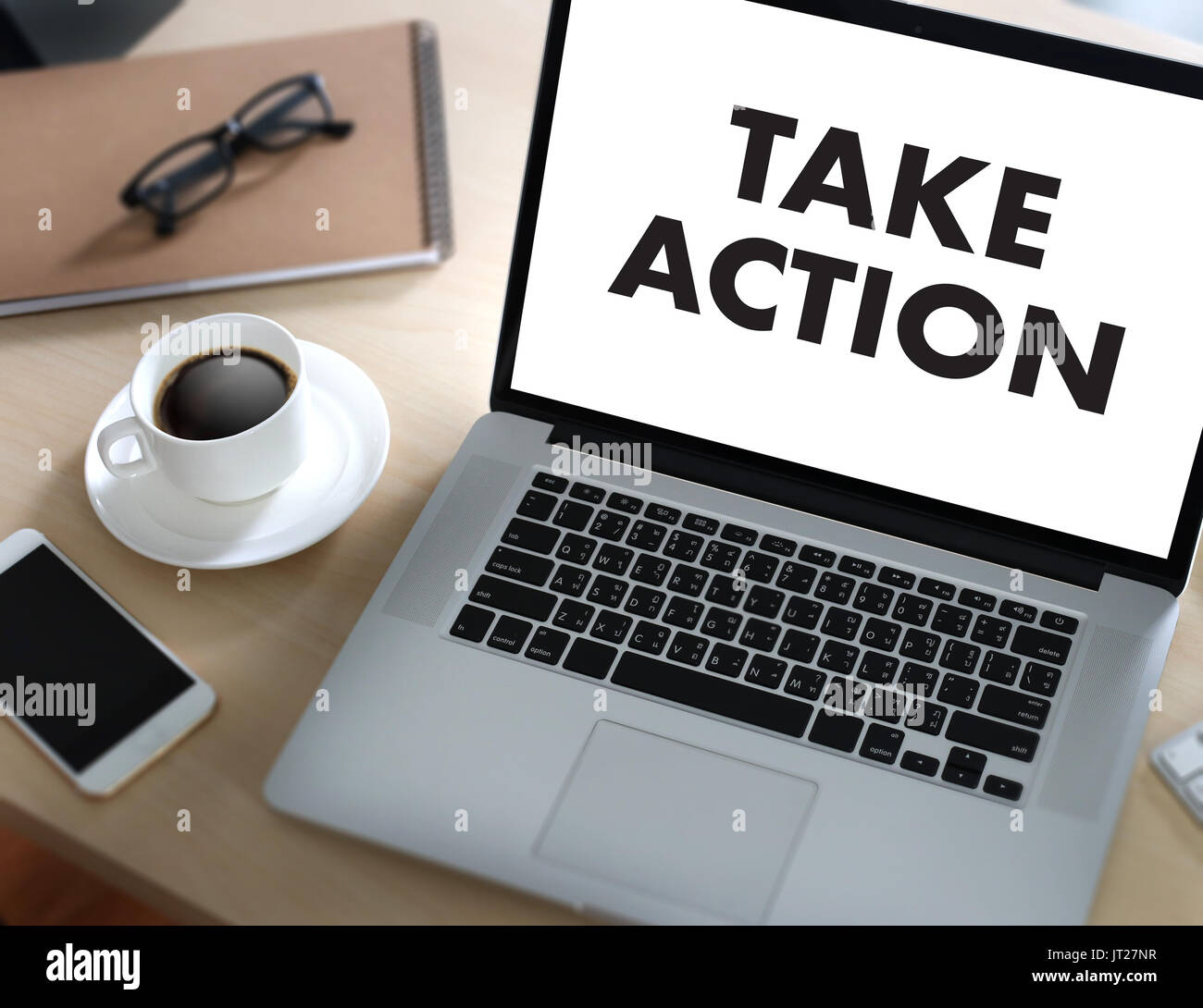 TAKE ACTION or ACT - Action Changes Things Stock Photo - Alamy