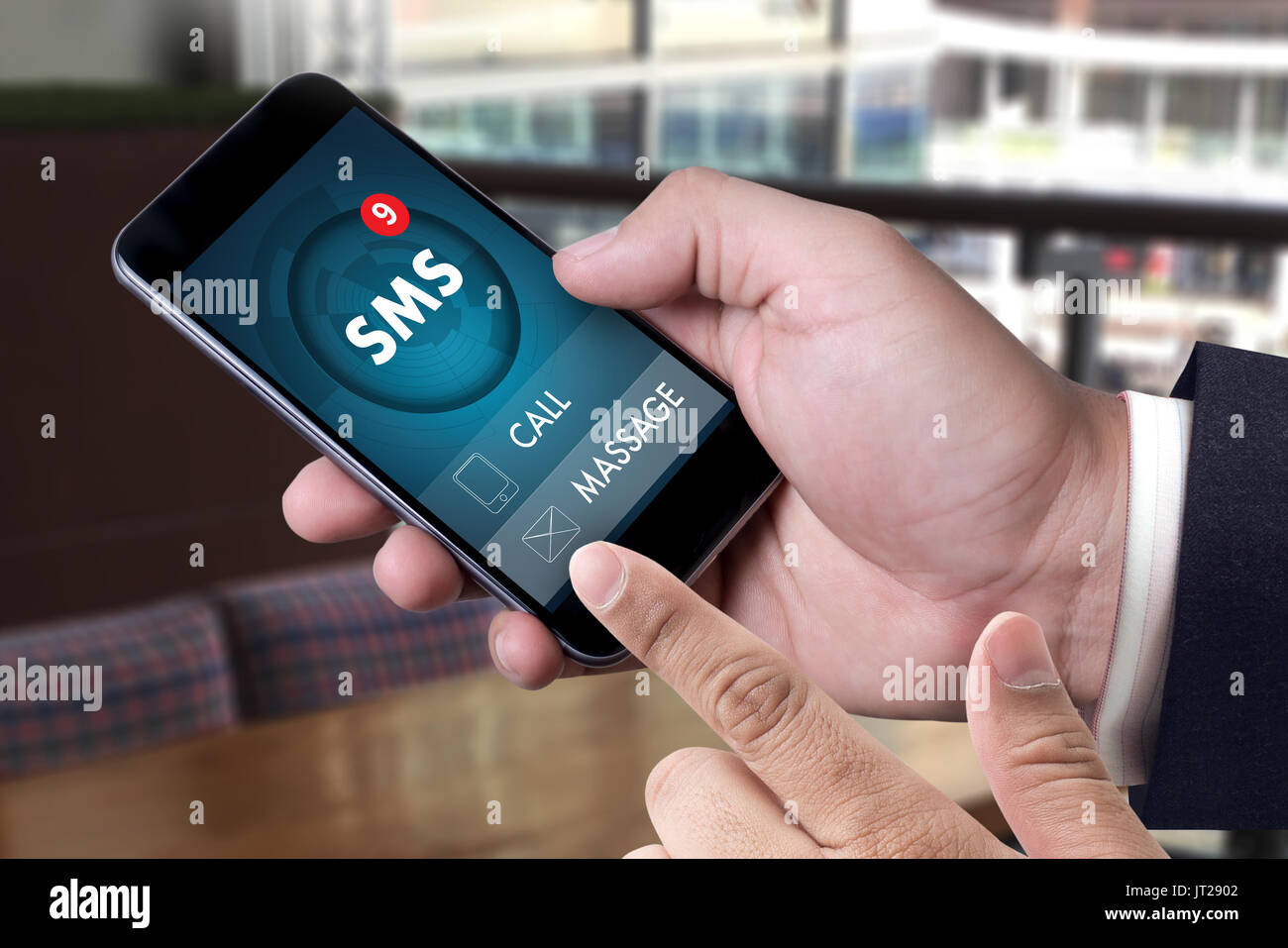 SMS Messaging Communication Notification Alert Reminder sms Stock Photo ...