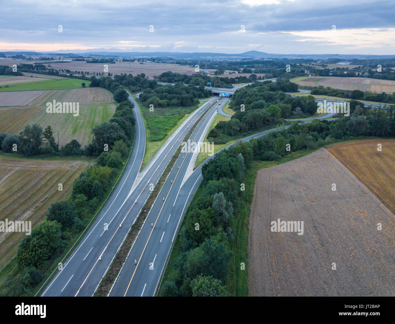 Motorway interchange cloverleaf hi-res stock photography and images - Alamy