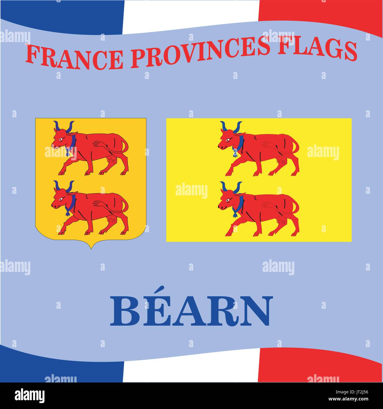 Flag of French province Bearn Stock Vector Image & Art - Alamy