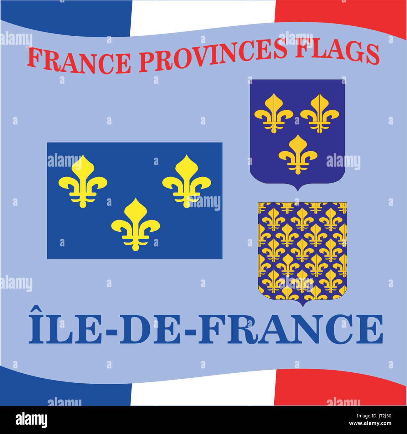Flag of French province Ile De france Stock Vector Image & Art - Alamy