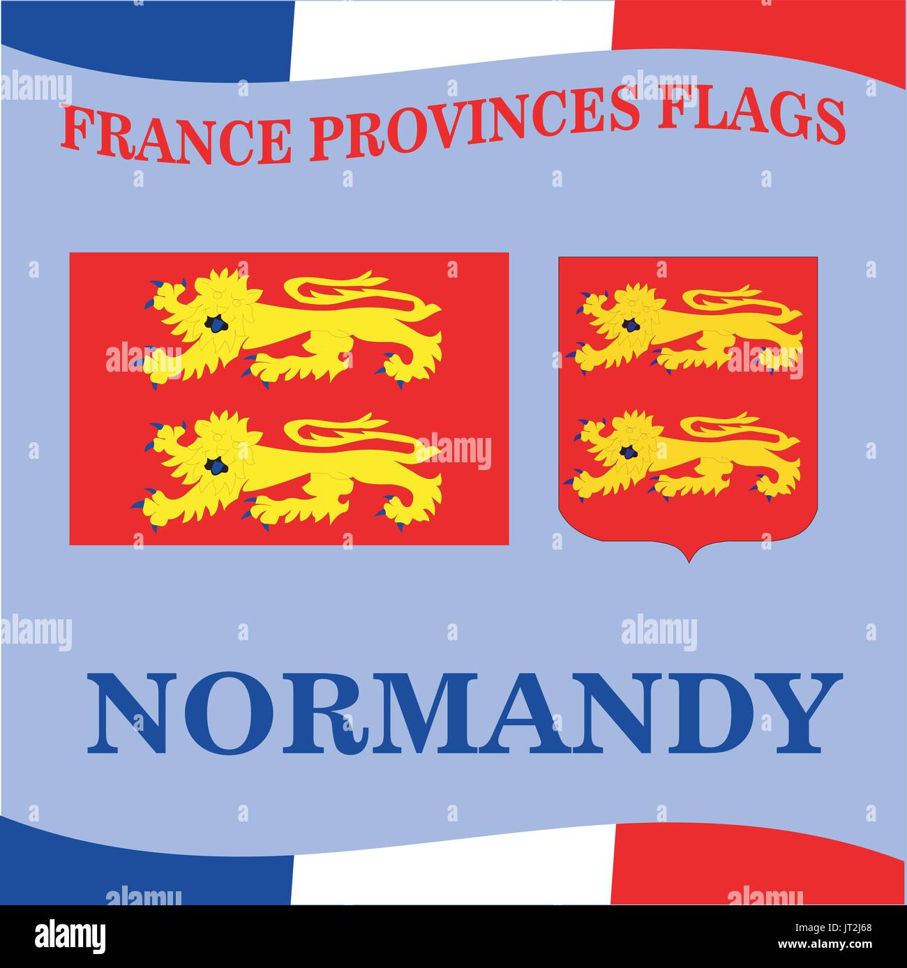 Map of normandy Stock Vector Images - Alamy
