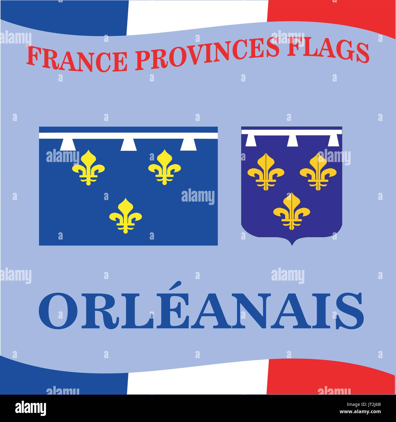 Flag of French province Orleanais Stock Vector Image & Art - Alamy