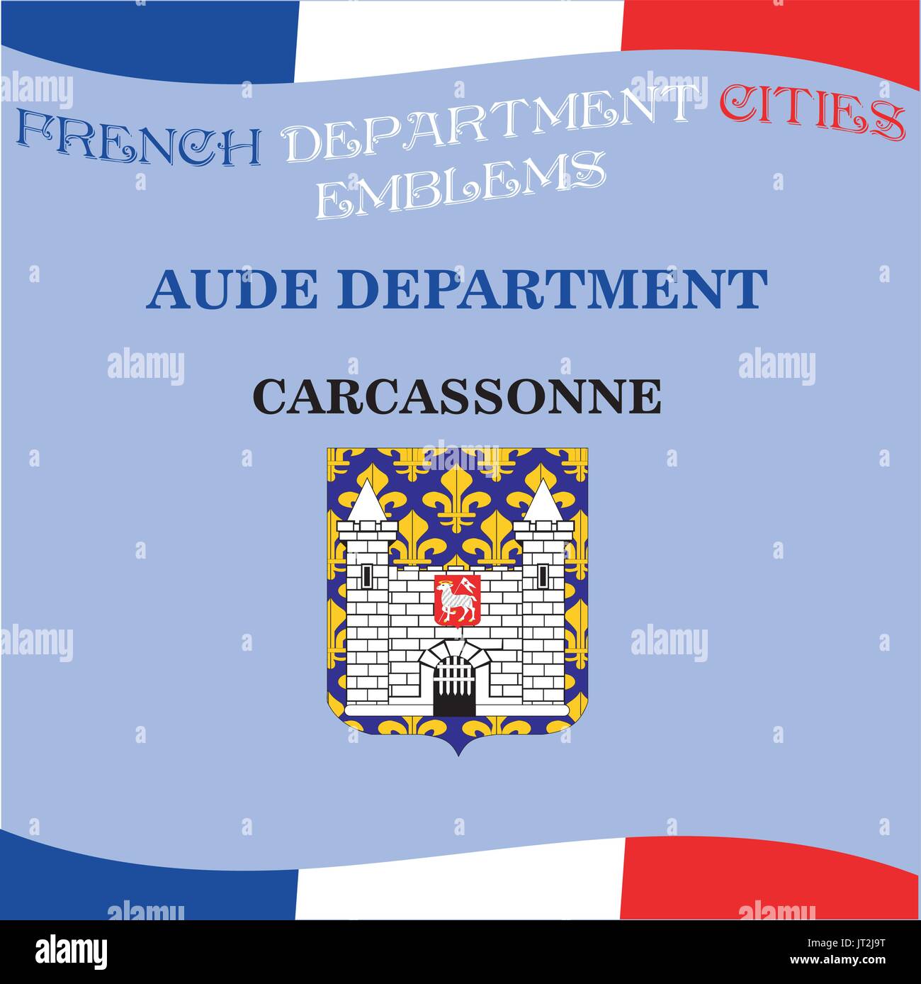 Official emblems of cities of French department Aude Stock Vector Image ...