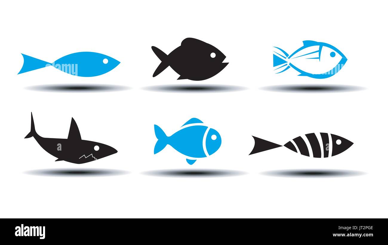 Fish group swimming tuna Stock Vector Images - Alamy