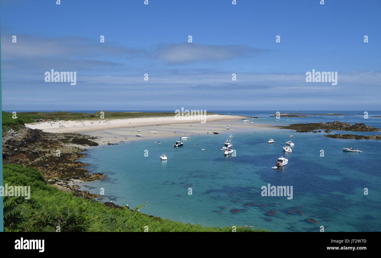 Shell Beach, Herm Island Stock Photo - Alamy