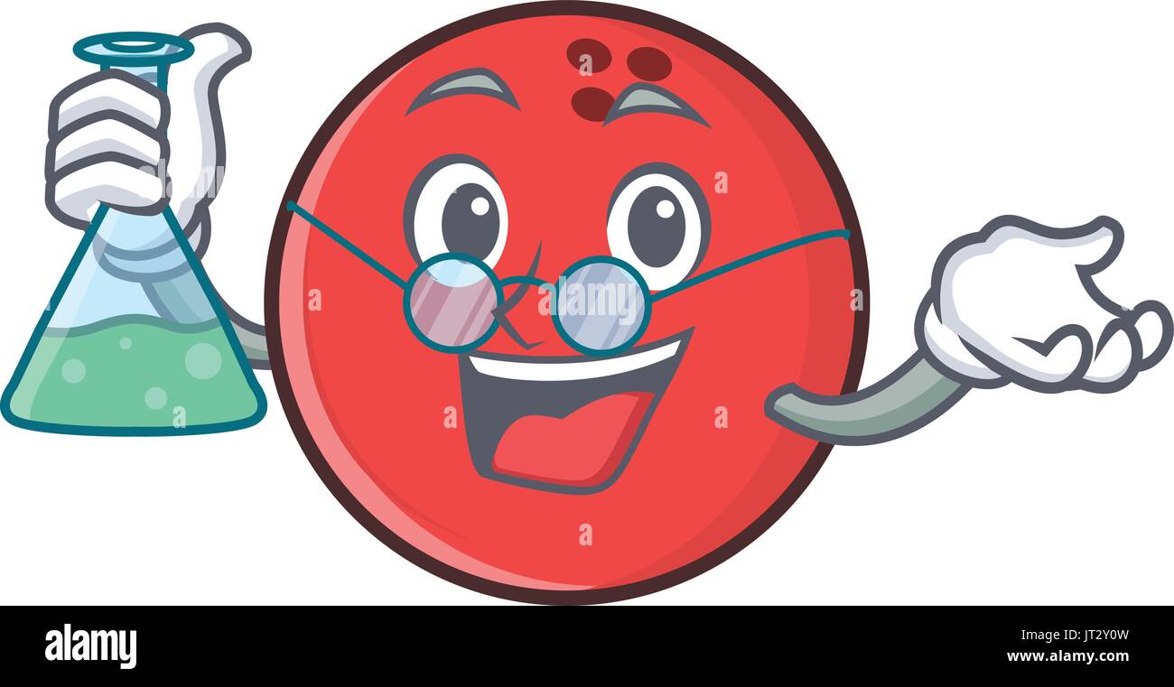 Professor bowling ball character cartoon vector illustration Stock ...