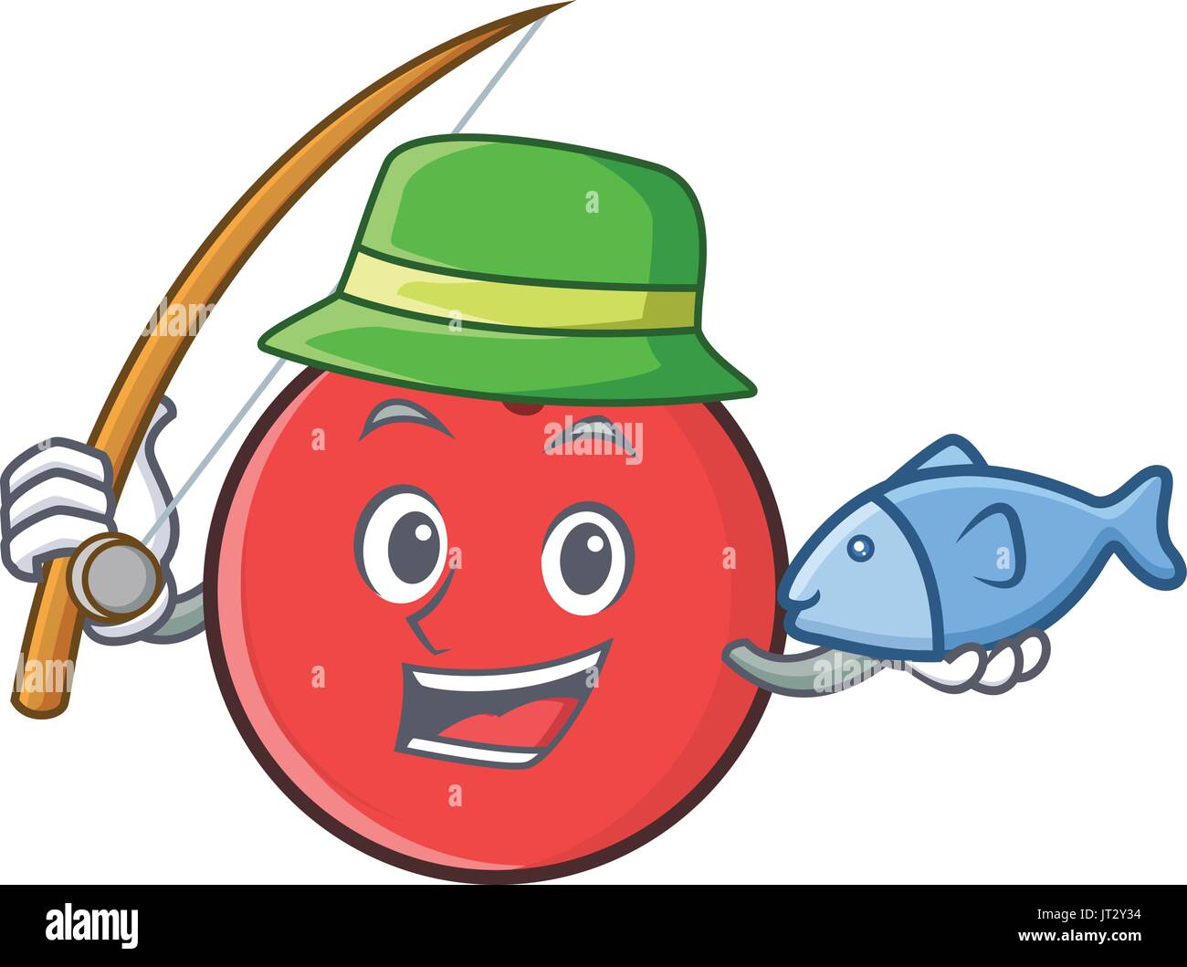 Fishing bowling ball character cartoon Stock Vector Image & Art - Alamy
