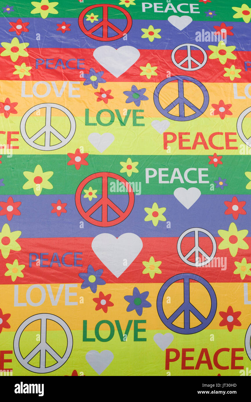 peace and Love fabric Stock Photo - Alamy