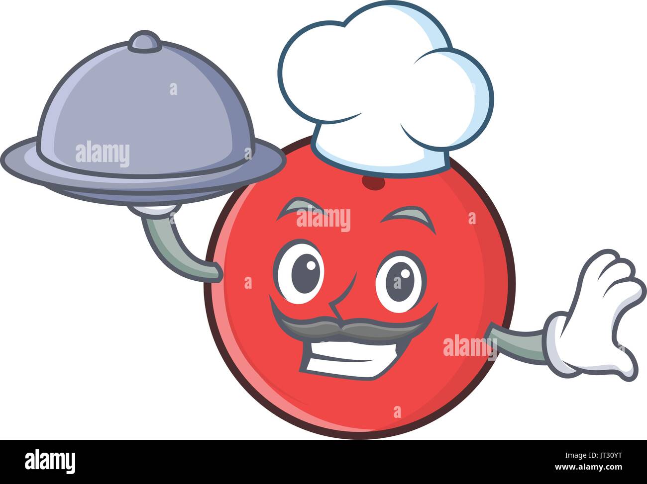 Chef bowling ball character cartoon with food vector illustration Stock ...