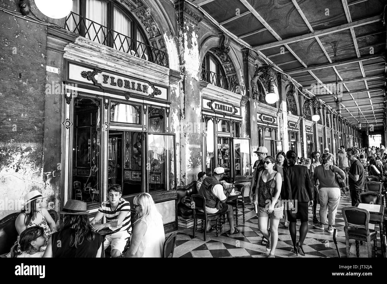 Famous cafe Florian in Venice - VENICE, ITALY - JUNE 29, 2016 Stock ...