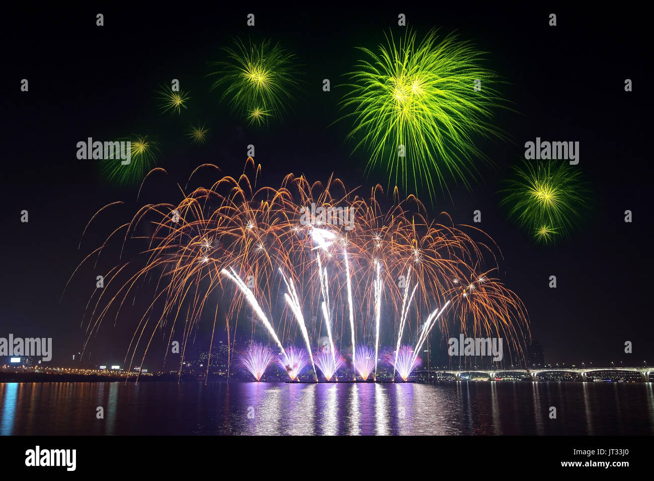 Seoul International Fireworks Festival in Korea Stock Photo - Alamy
