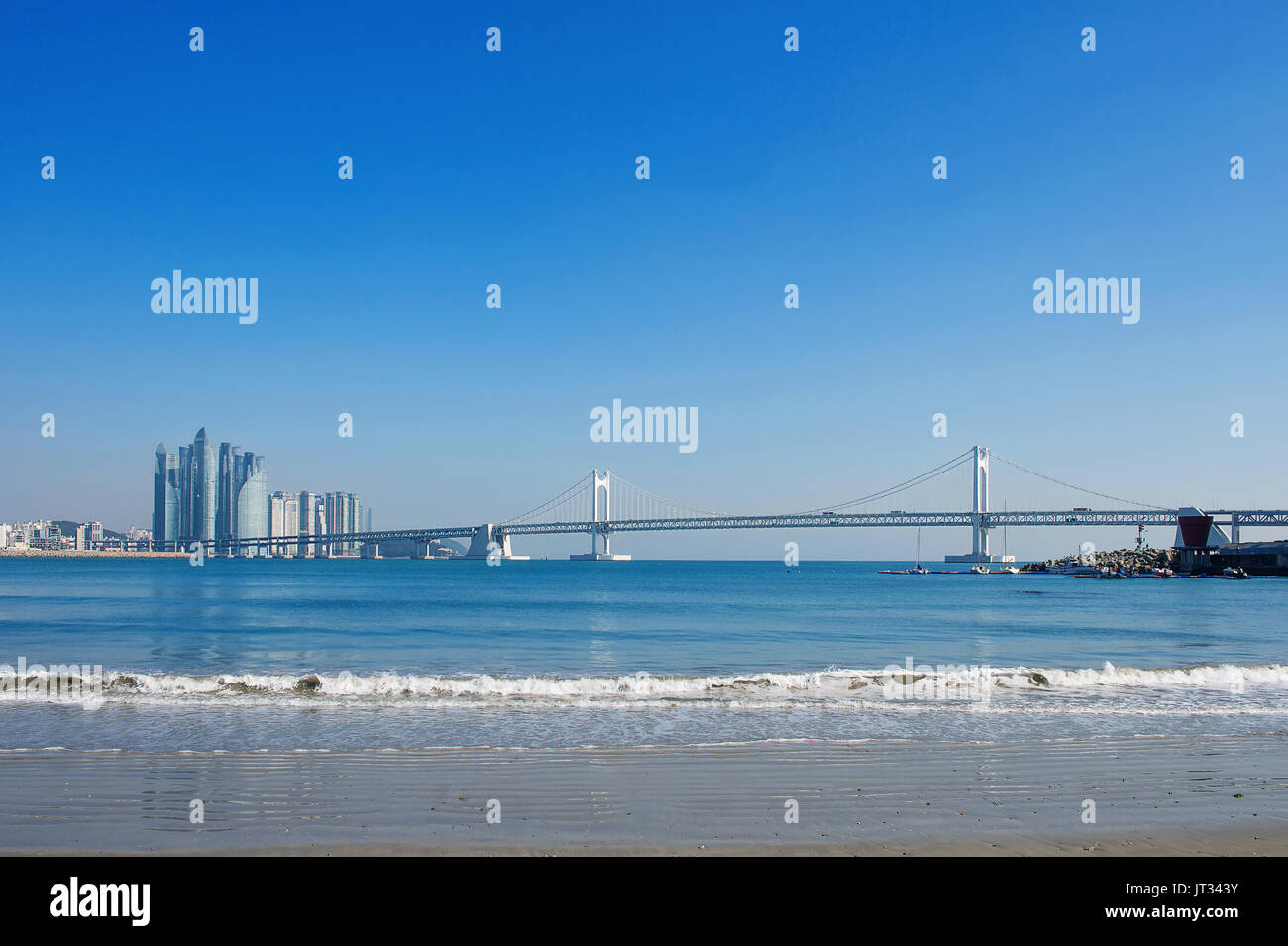 Gwangan bridge and Haeundae in Busan,Korea Stock Photo - Alamy