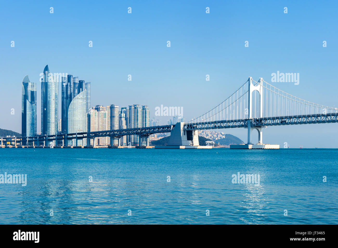 Gwangan bridge and Haeundae in Busan,Korea Stock Photo - Alamy