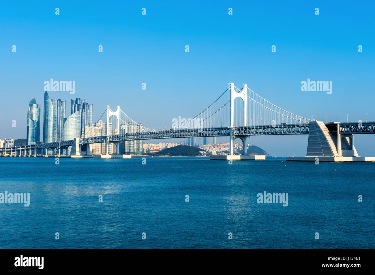 Gwangan bridge and Haeundae in Busan,Korea Stock Photo - Alamy