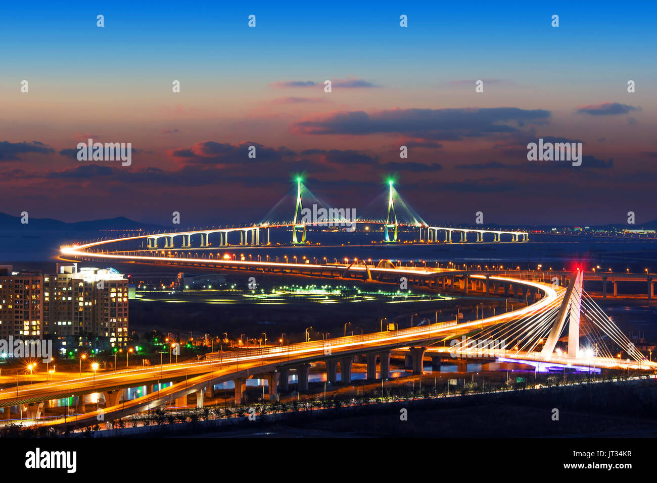 Cityscape of incheon bridge in korea Stock Photo - Alamy