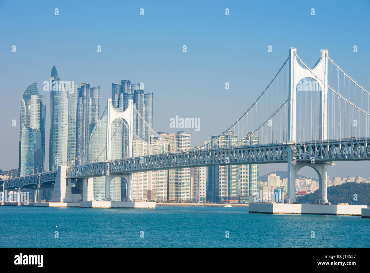 Gwangan bridge and Haeundae in Busan,Korea Stock Photo - Alamy