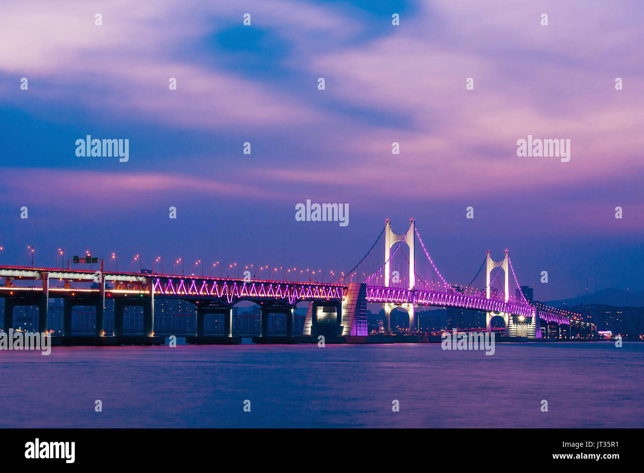 GwangAn Bridge and Haeundae in Busan,Korea Stock Photo - Alamy