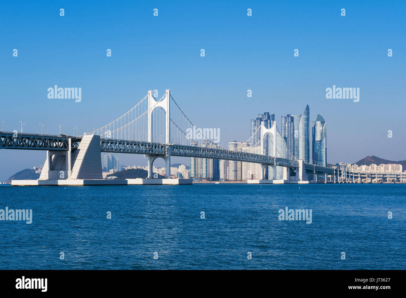 Gwangan bridge and Haeundae in Busan,Korea Stock Photo - Alamy