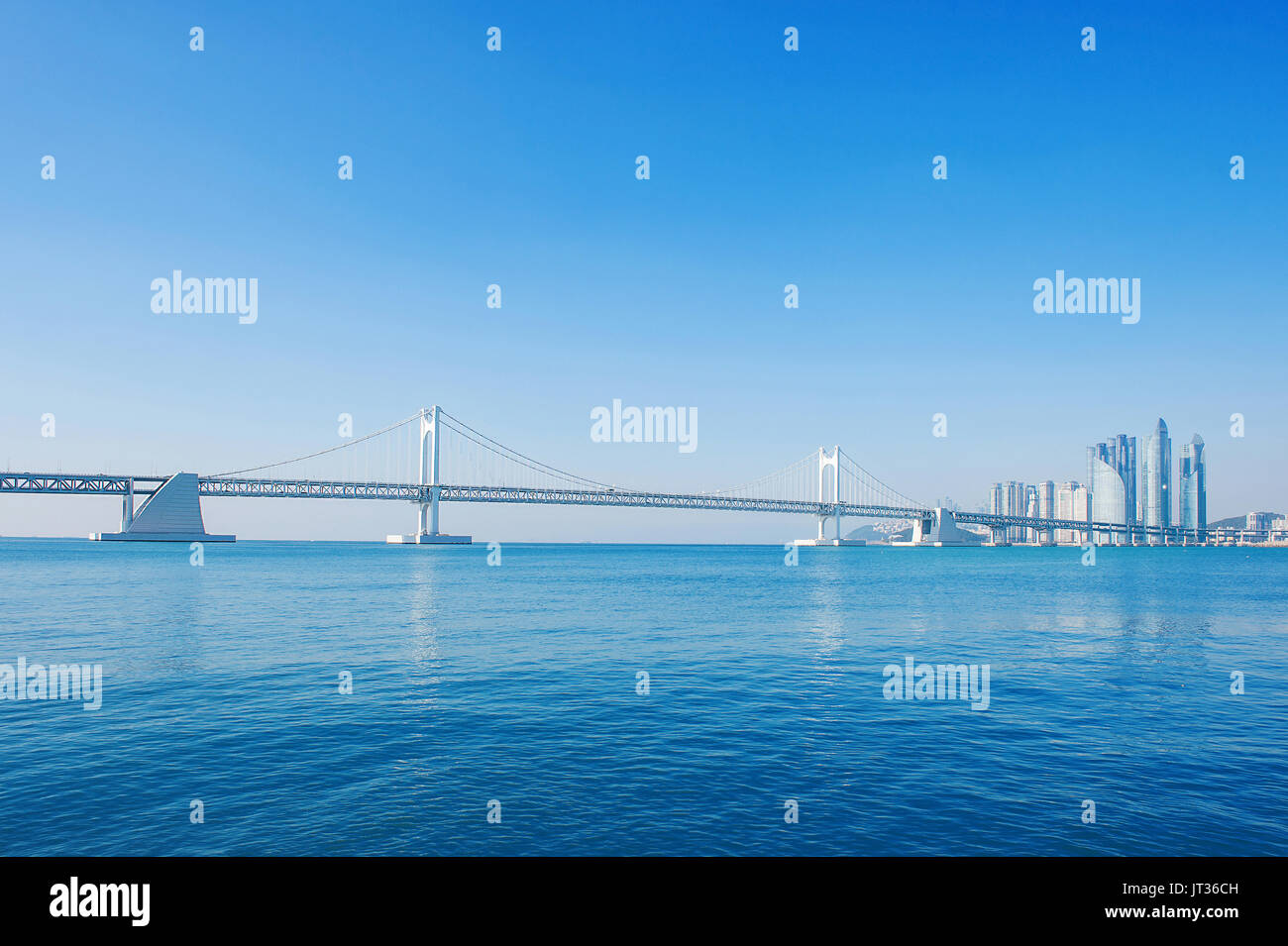 Gwangan bridge and Haeundae in Busan,Korea Stock Photo - Alamy