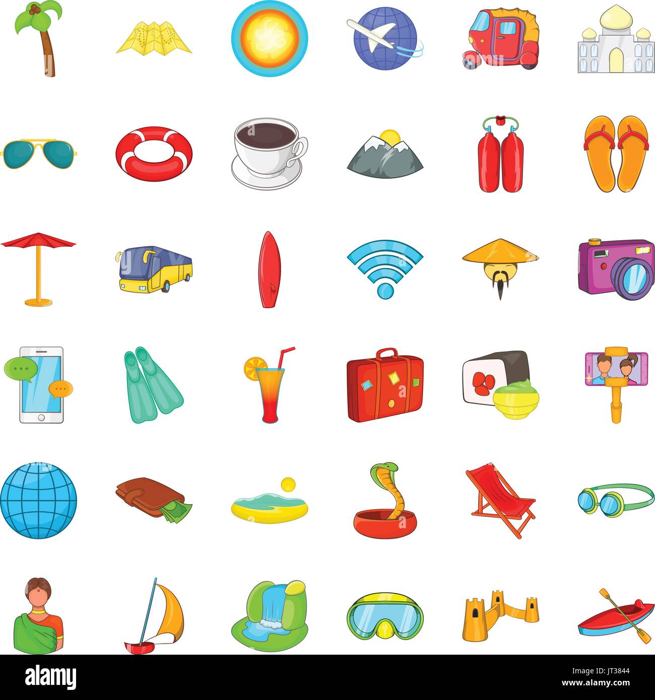 Holiday icons set, cartoon style Stock Vector Image & Art - Alamy