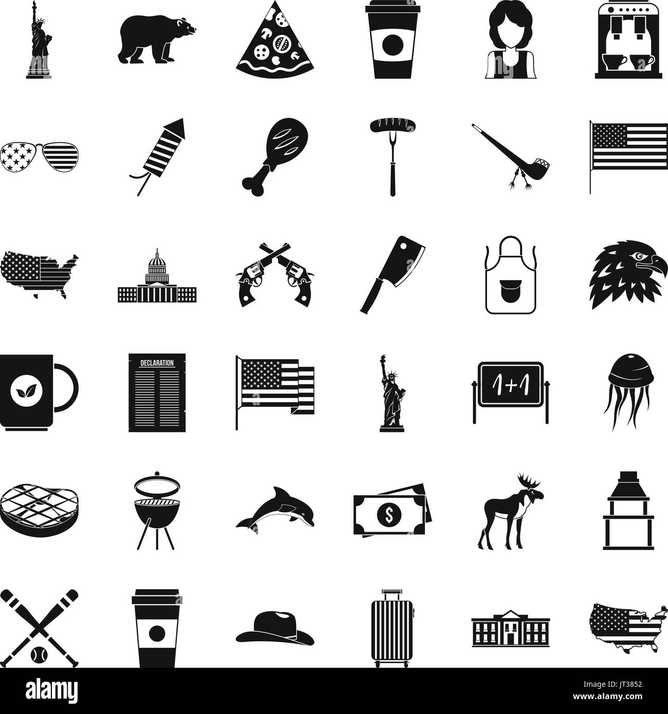 Usa flag logo Black and White Stock Photos & Images - Alamy