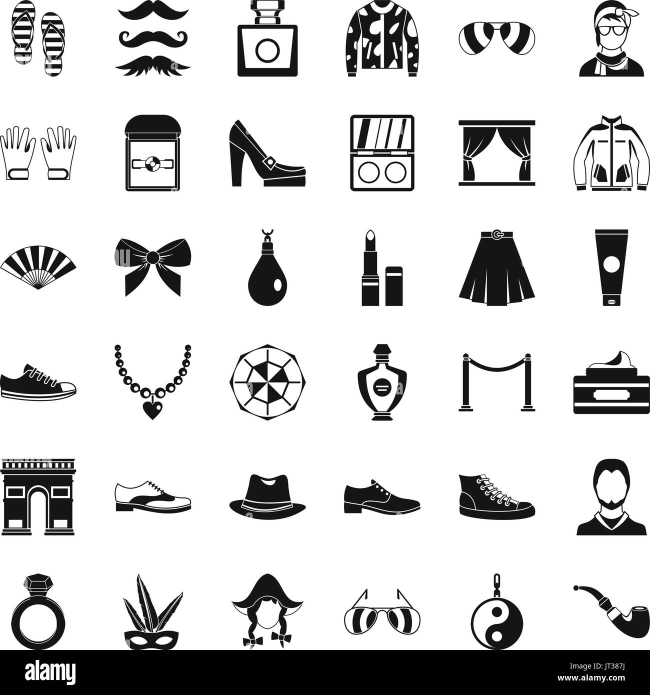Fashion life icons set, simple style Stock Vector Image & Art - Alamy