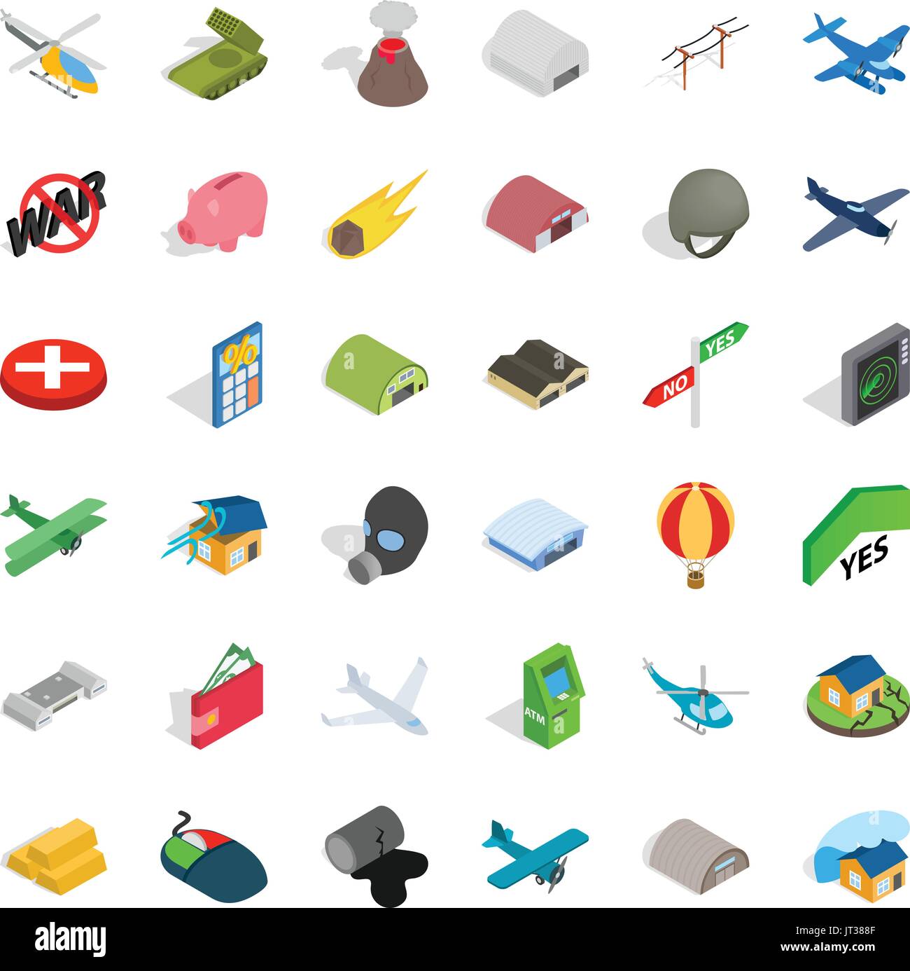 Great war icons set, isometric style Stock Vector Image & Art - Alamy