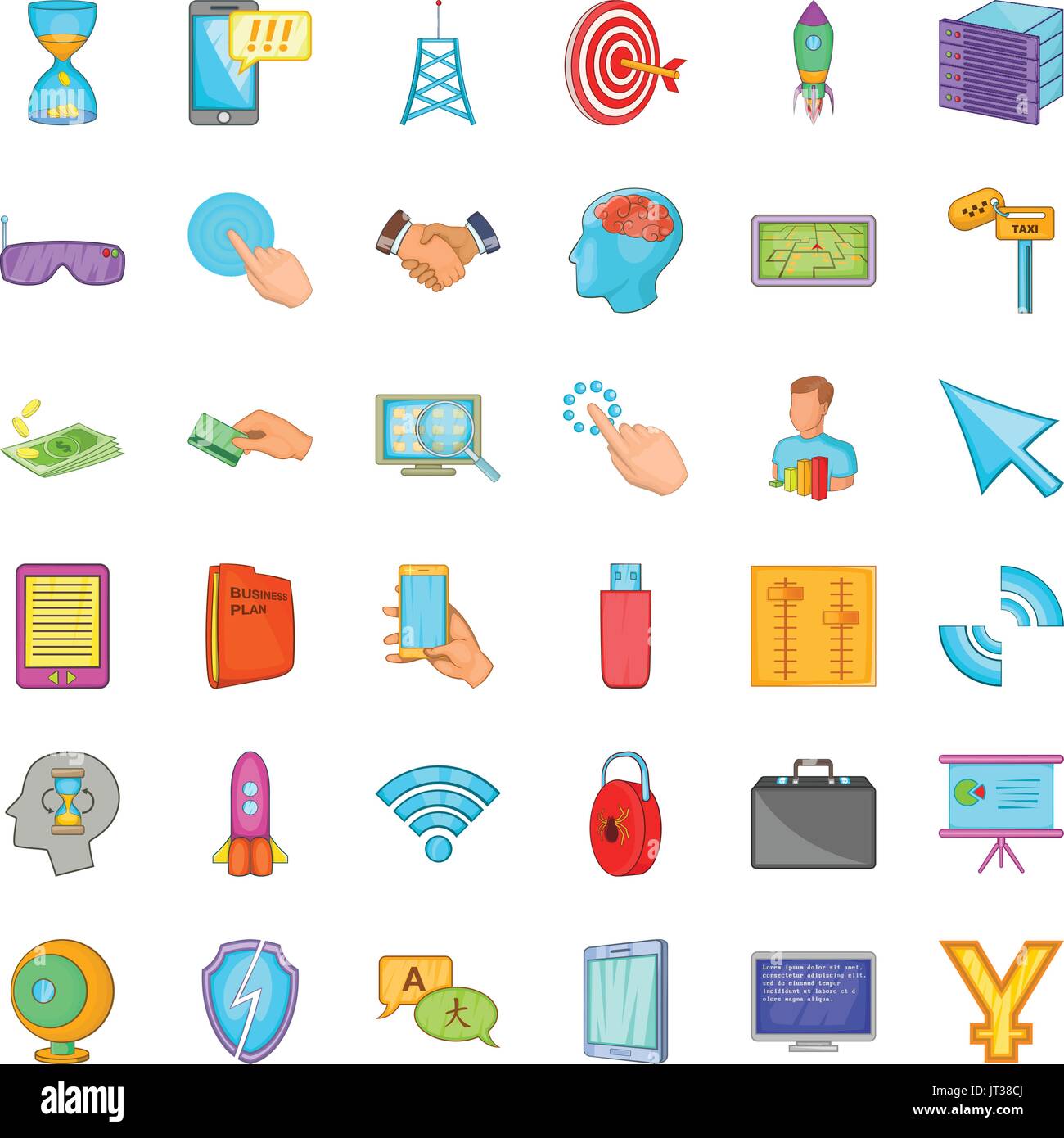 Web site icons set, cartoon style Stock Vector Image & Art - Alamy