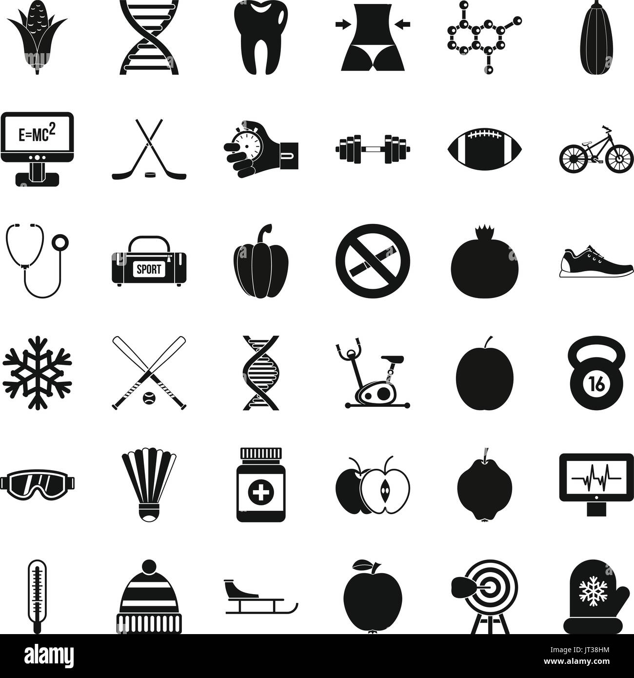 Wellness condition icons set, simple style Stock Vector Image & Art - Alamy