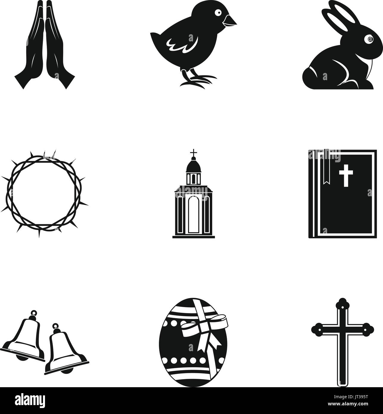 Easter icon set, simple style Stock Vector Image & Art - Alamy
