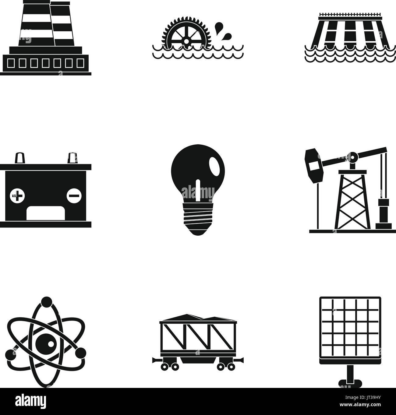 Energy icon set, simple style Stock Vector Image & Art - Alamy