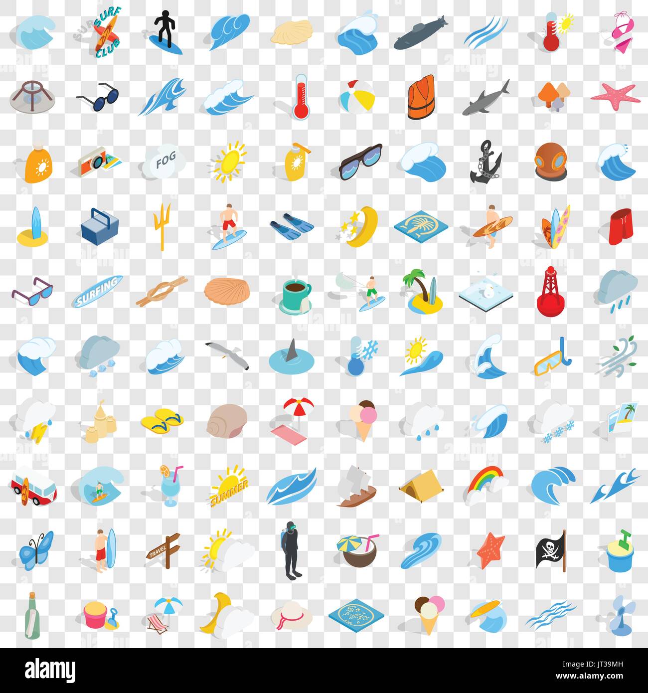 100 sea icons set, isometric 3d style Stock Vector Image & Art - Alamy