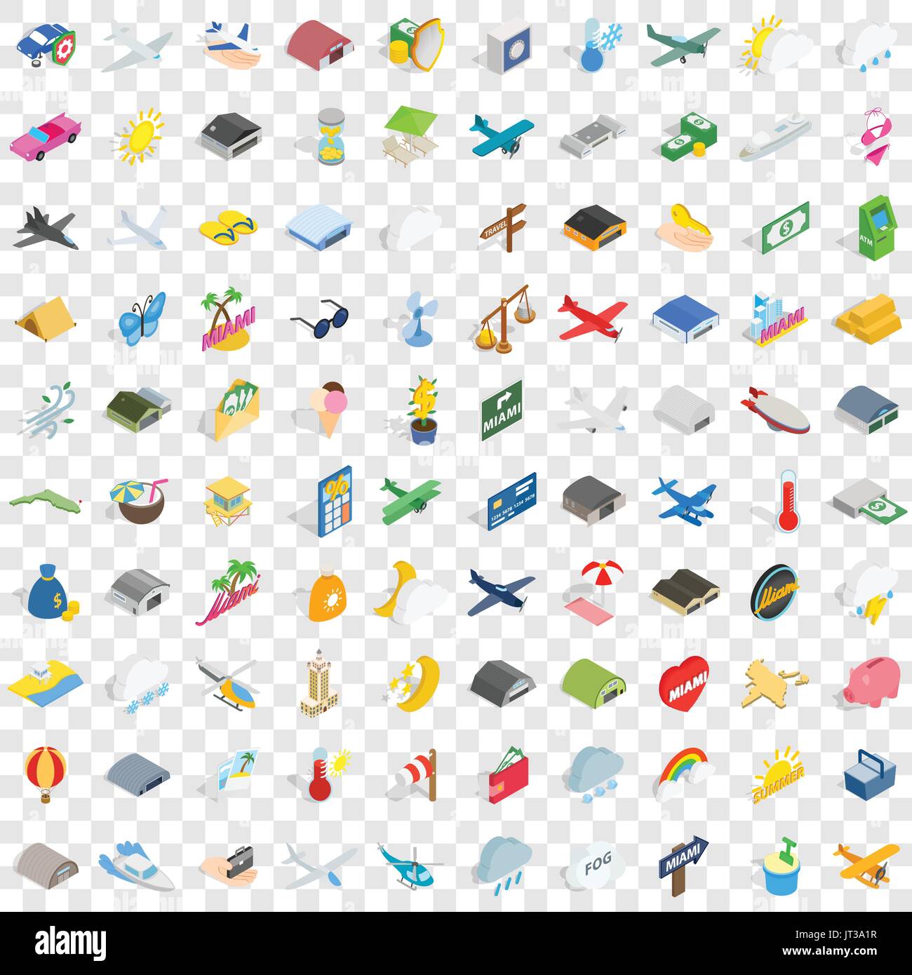 100 sky icons set, isometric 3d style Stock Vector Image & Art - Alamy
