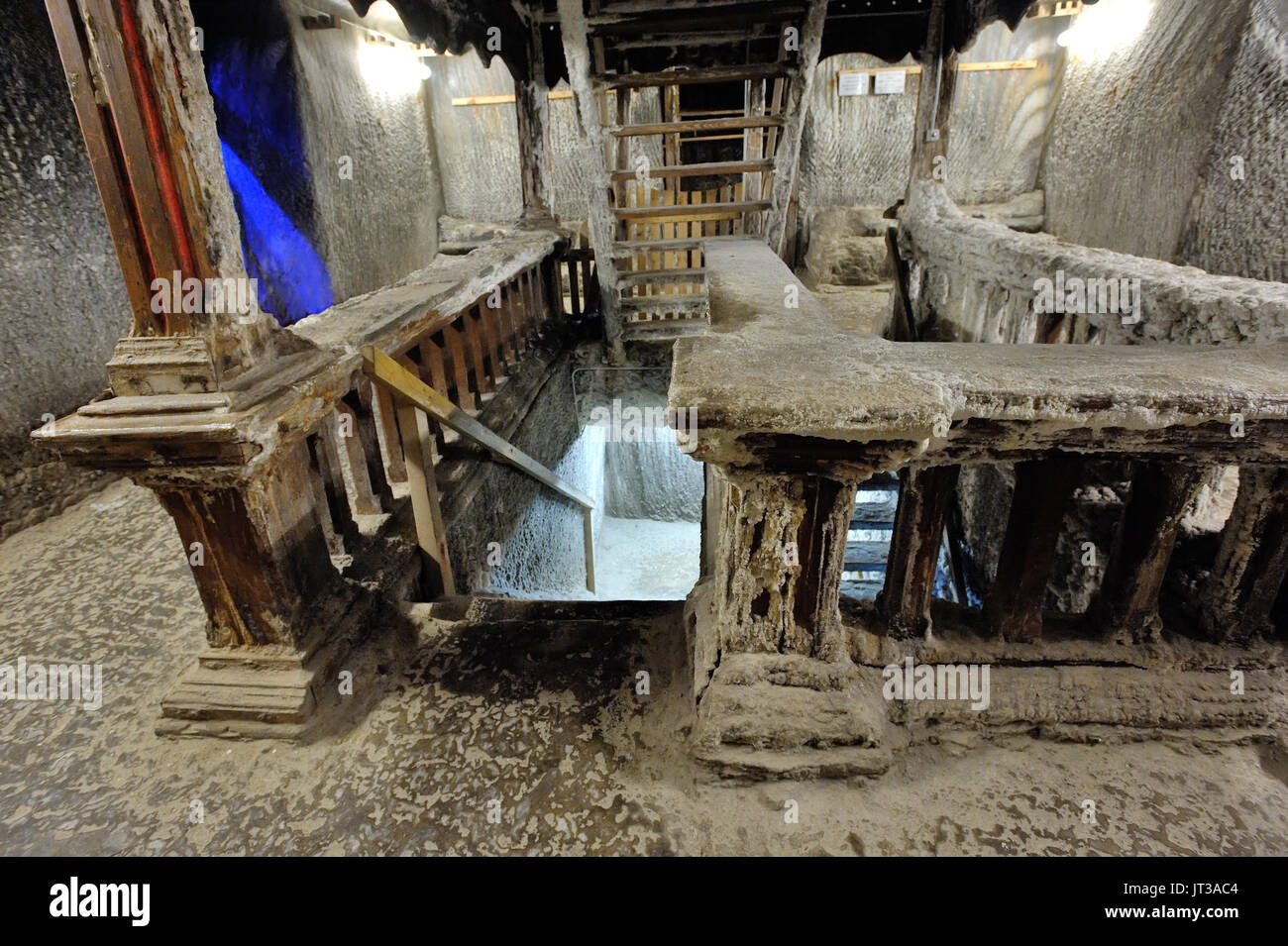 Interior and stairs of salt mine Stock Photo - Alamy