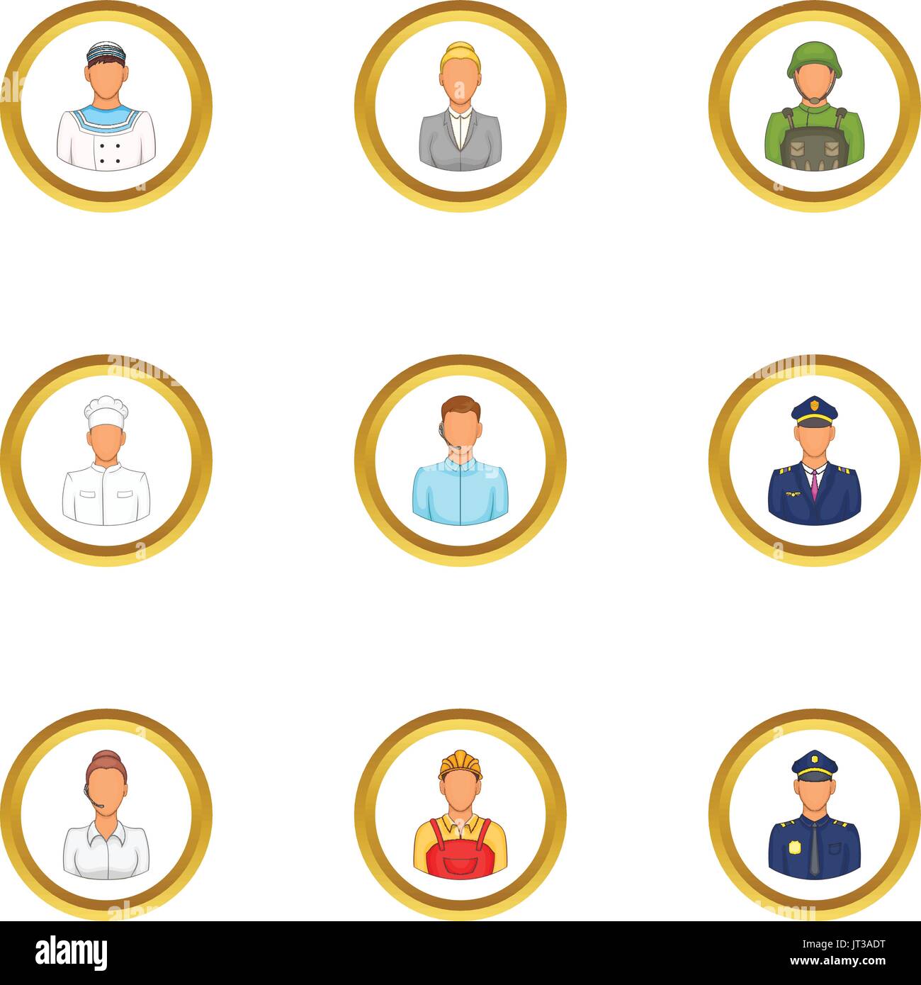 Employee icons set, cartoon style Stock Vector Image & Art - Alamy