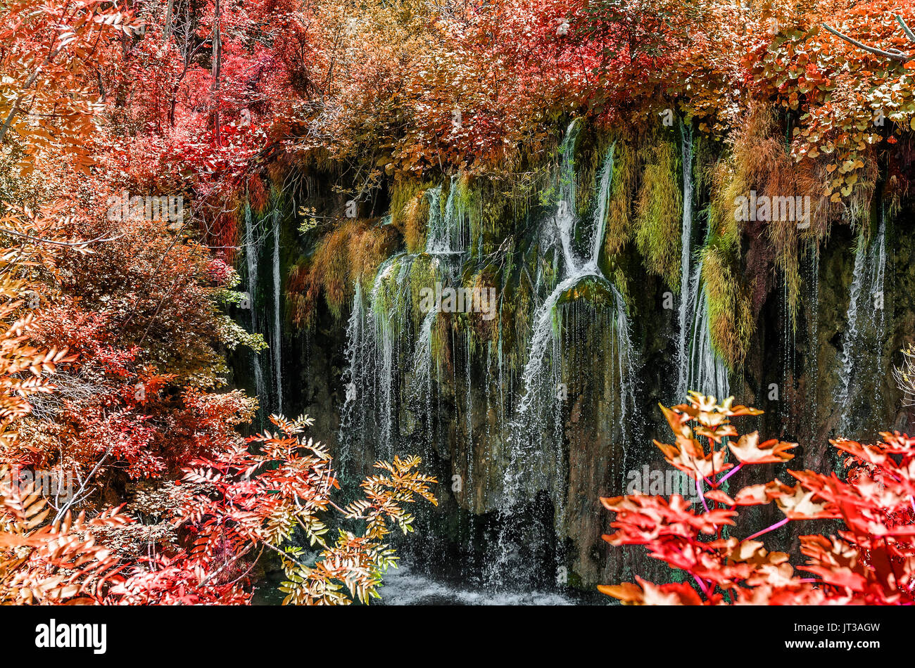 Plitvice Lakes in the autumn Stock Photo - Alamy