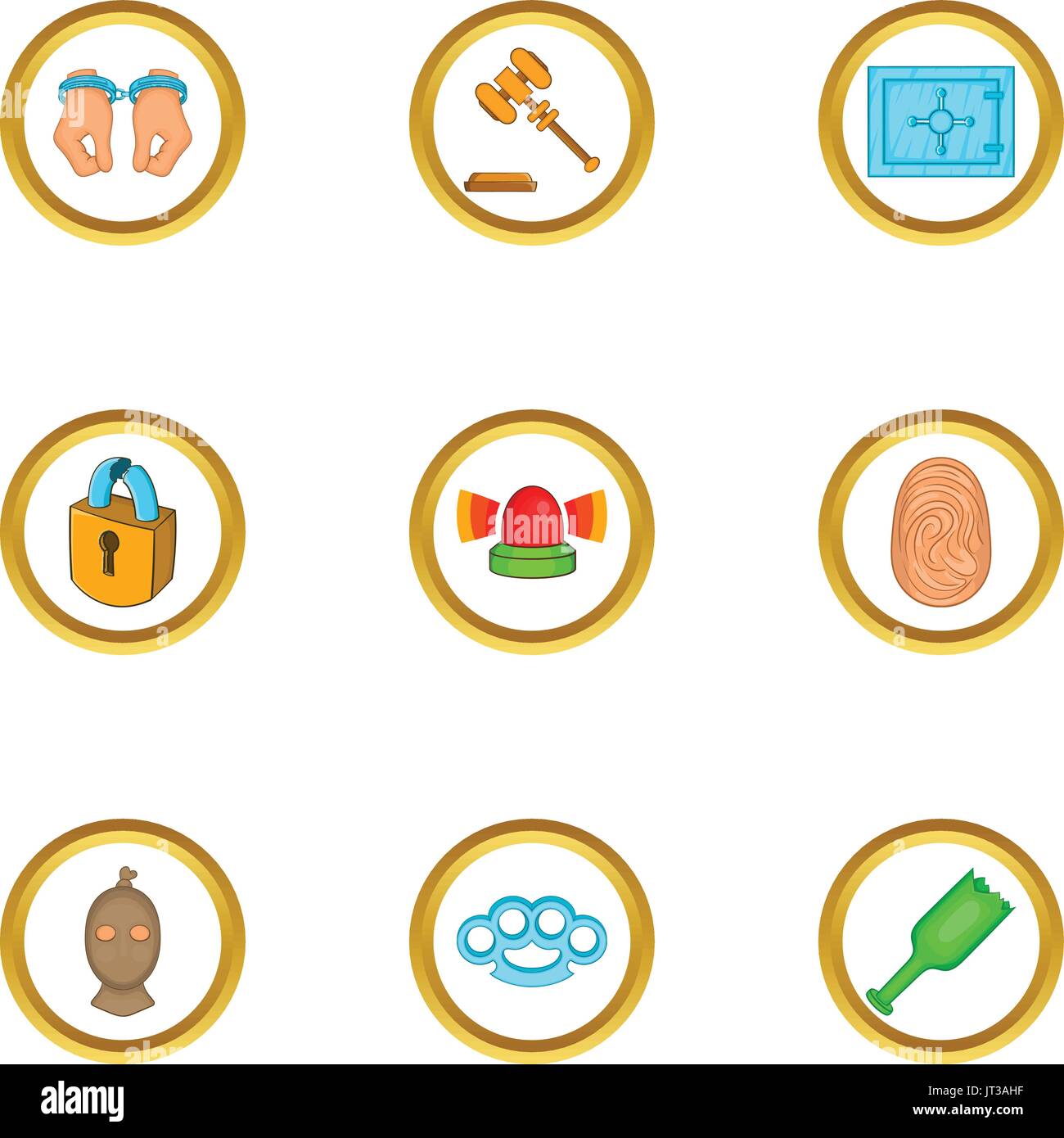 Court icons set, cartoon style Stock Vector Image & Art - Alamy