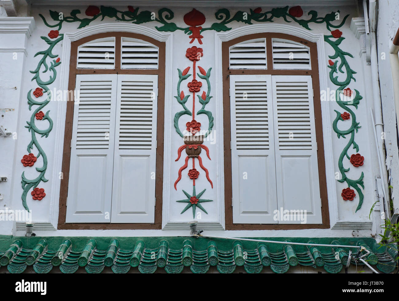 Colonial architecture on Jonker Street, Malacca, Malaysia Stock Photo ...