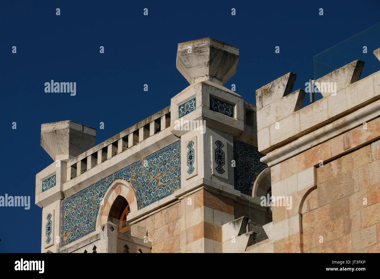 Decorated rooftop of the former Gelat house in Disraeli street located ...