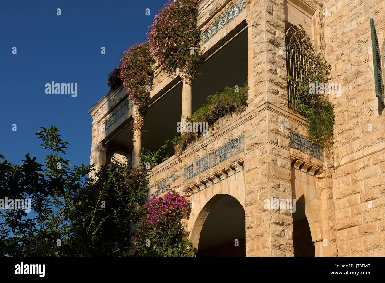 Facade of the former Harun al-Rashid villa in Marcus street located in ...
